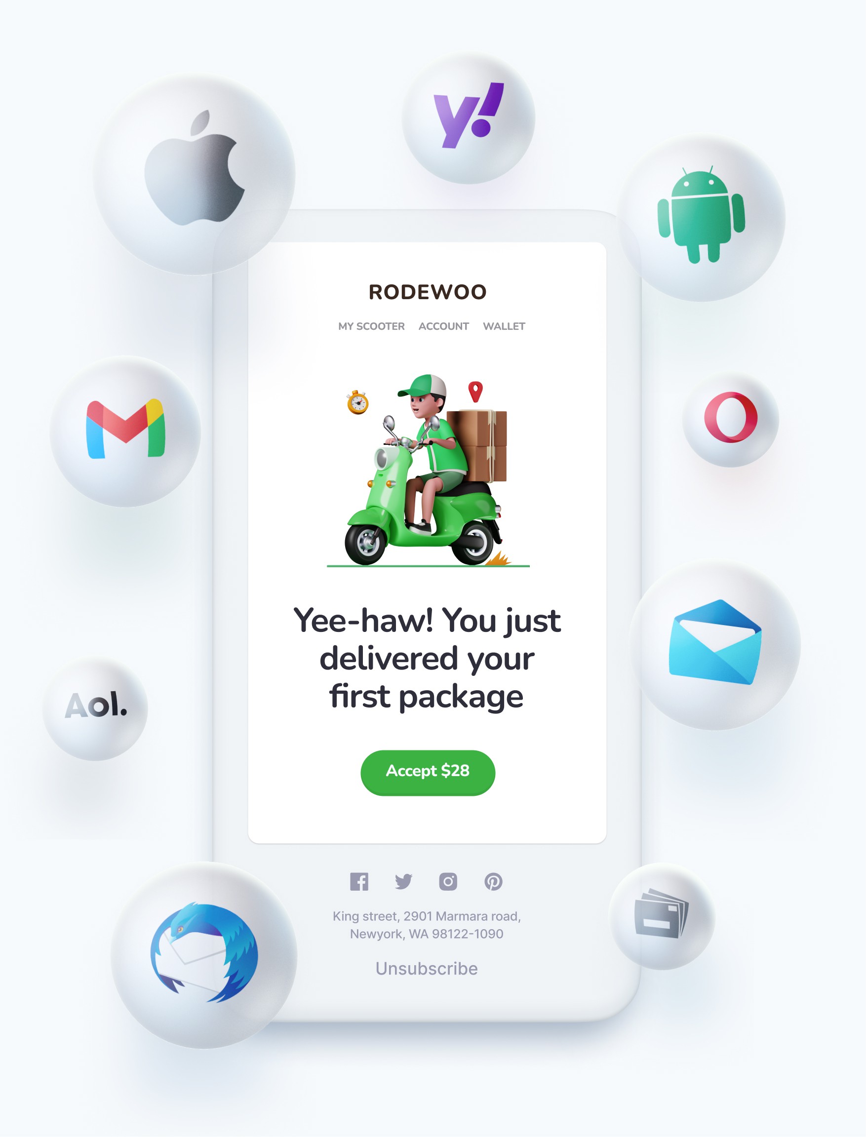 Free HTML Email Template Builder, No-Code Editor - Postcards