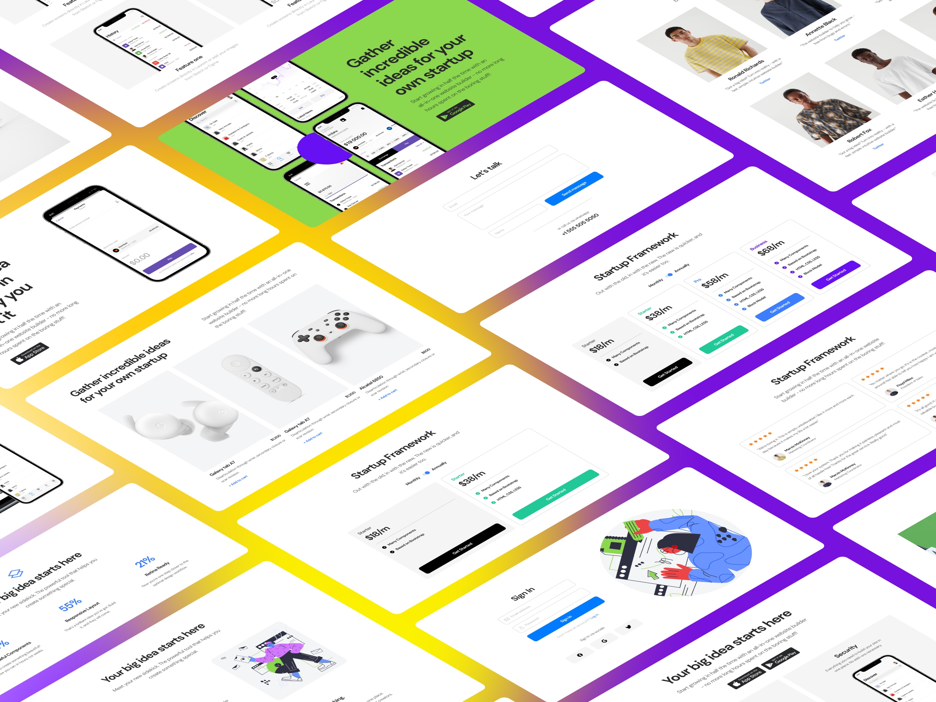 Free Bootstrap Builder for Landing Pages - Startup