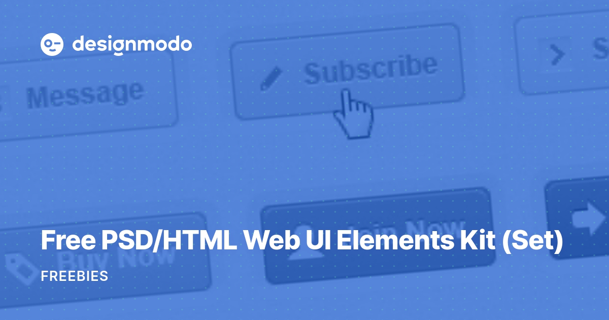 Free PSD/HTML Web UI Elements Kit (Set)