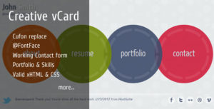 Free Virtual Business Card (vCard) HTML Website Templates and Layouts