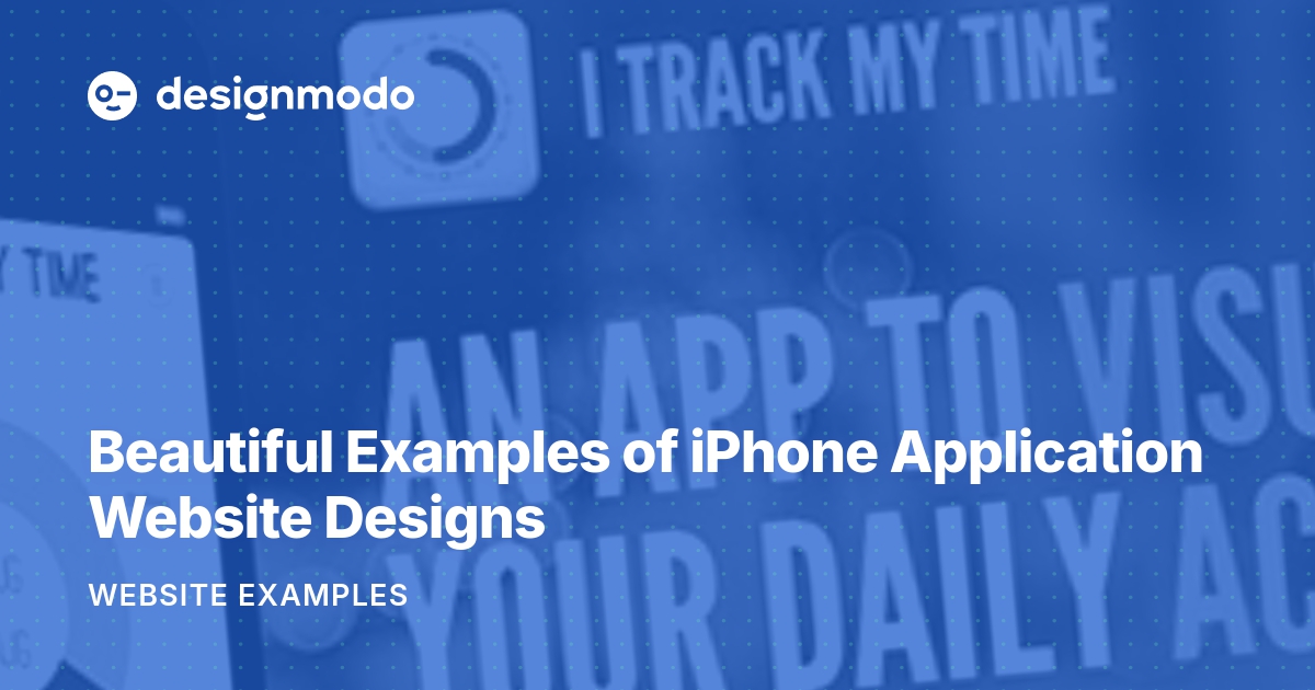 Beautiful Examples of iPhone Application Website Designs