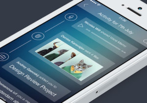 Glossy and Transparent Elements in Mobile App Interfaces