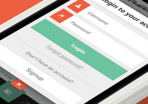 Modern Lock, Home, Start and Login Screens used in Mobile Apps
