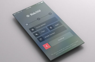 Modern Lock, Home, Start and Login Screens used in Mobile Apps