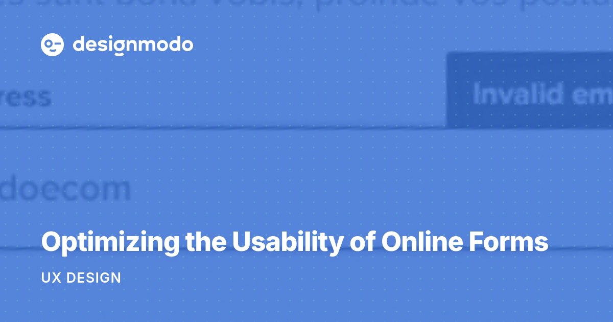 Optimizing the Usability of Online Forms