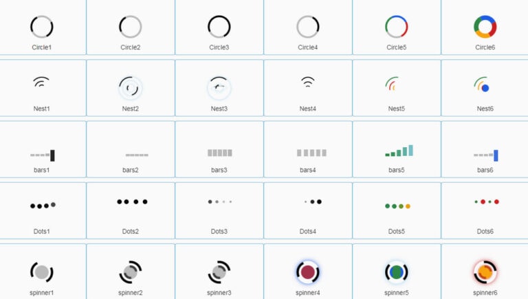 Collection of Free Preloaders and Loading Animated Spinners - Designmodo