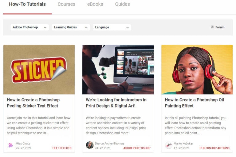 Free Photoshop Tutorials for Graphic Designers