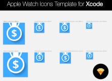 GUIs, Wireframes and Sketch Templates for Apple Watch Apps
