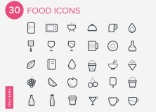 List of Free Food Icons for Restaurant-Themed UIs