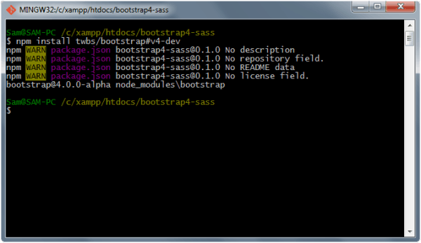 Bootstrap 4 Tutorial Working With Npm Gruntjs And Sass Part 2