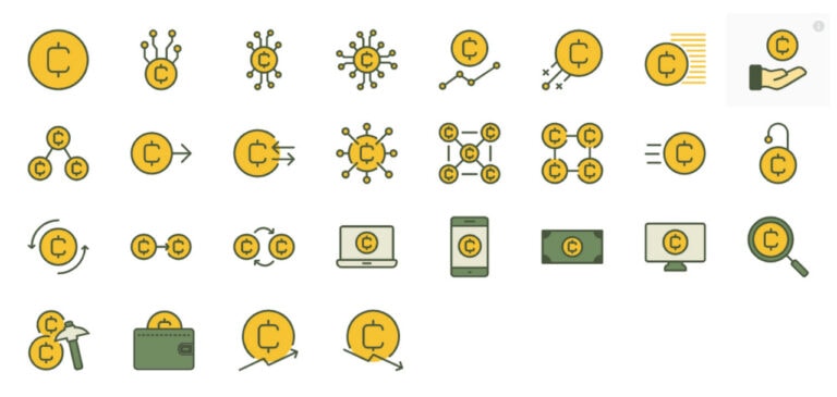 Free Cryptocurrency Icon Packs, Vector Crypto Icons