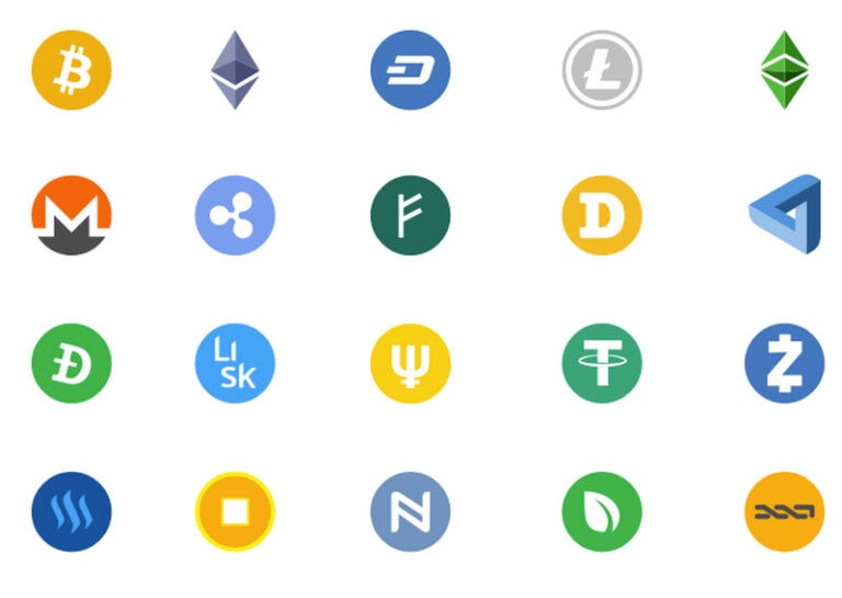 Free Cryptocurrency Icon Packs, Vector Crypto Icons