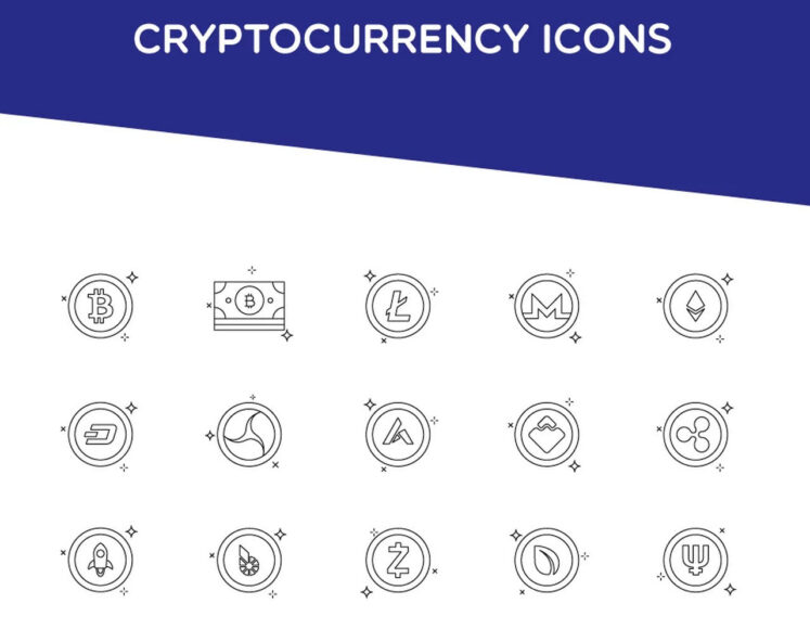 Free Cryptocurrency Icon Packs, Vector Crypto Icons