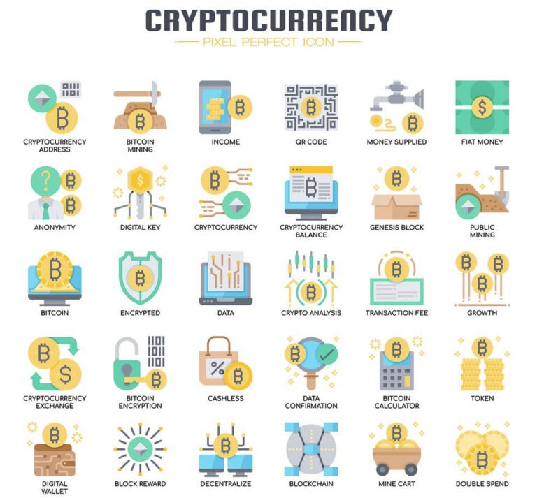 Free Cryptocurrency Icon Packs, Vector Crypto Icons