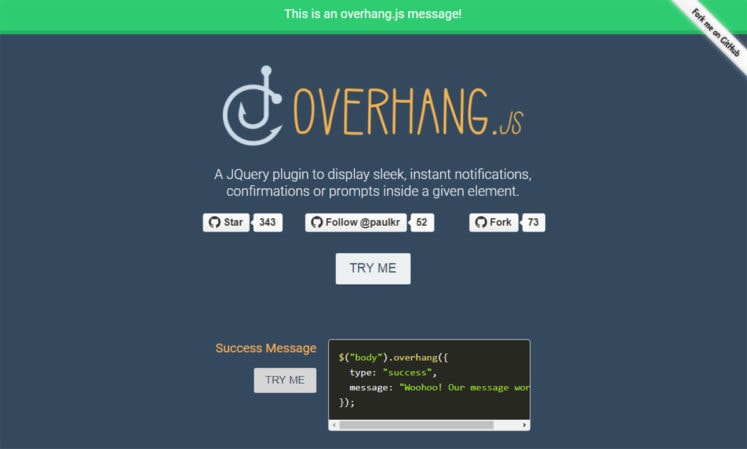 Free jQuery Notification Message Plugins for Websites - Designmodo