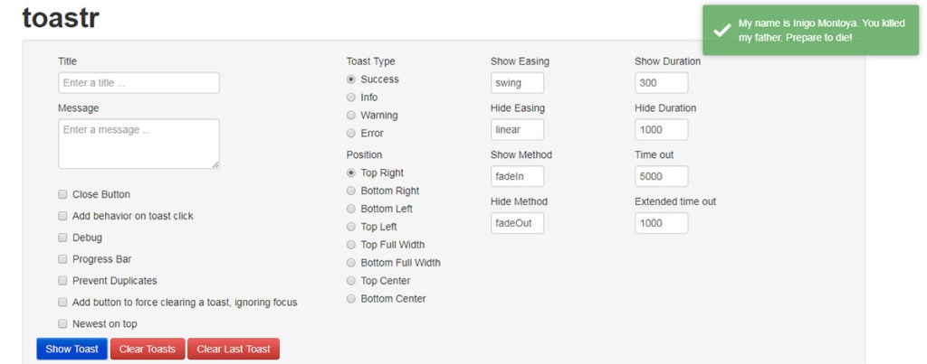 Free jQuery Notification Message Plugins for Websites - Designmodo
