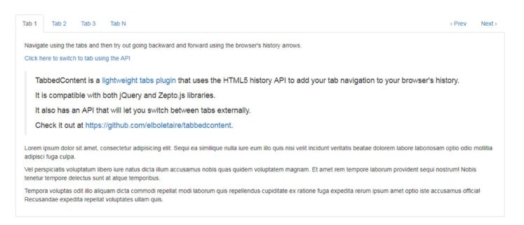 Tabbed Widgets in Web Design: UI Examples & Free Plugins - Designmodo