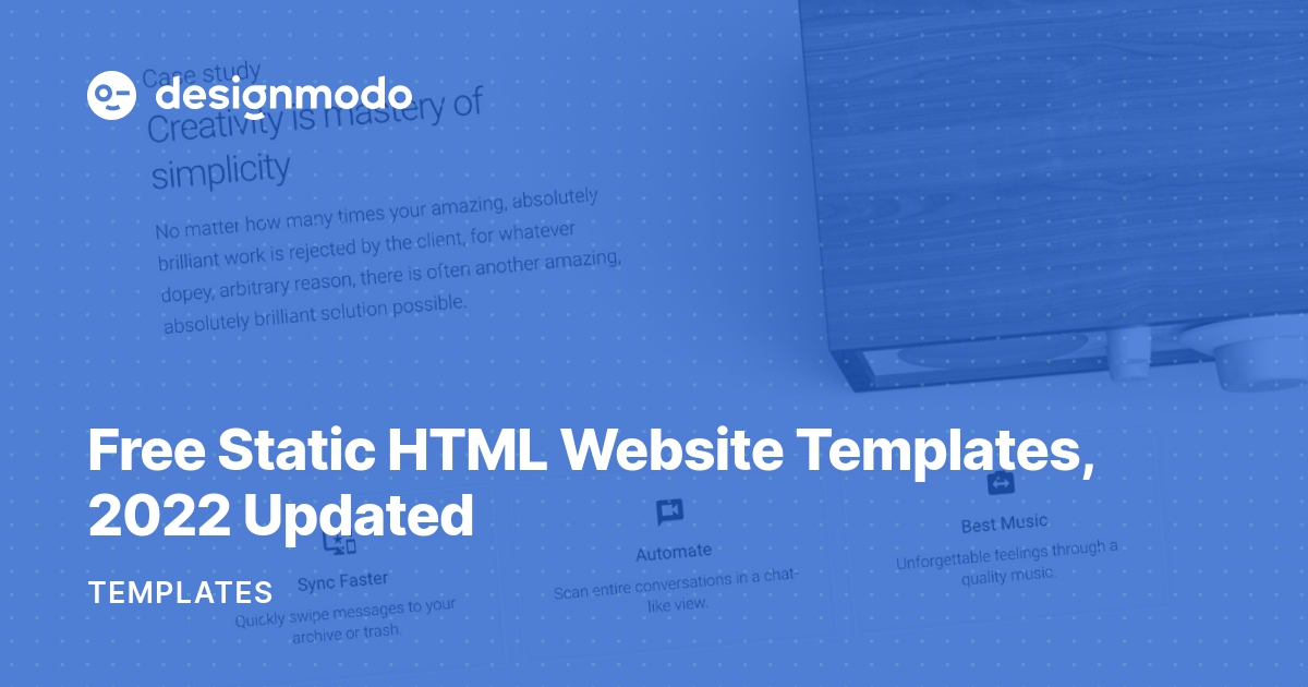 Free Static HTML Website Templates 2020 Updated Designmodo