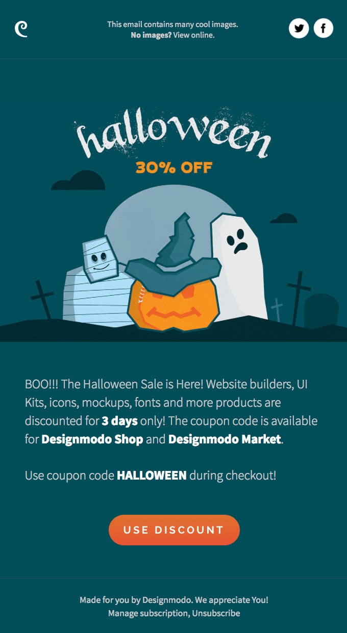 Free Halloween Email Newsletter Templates Designmodo