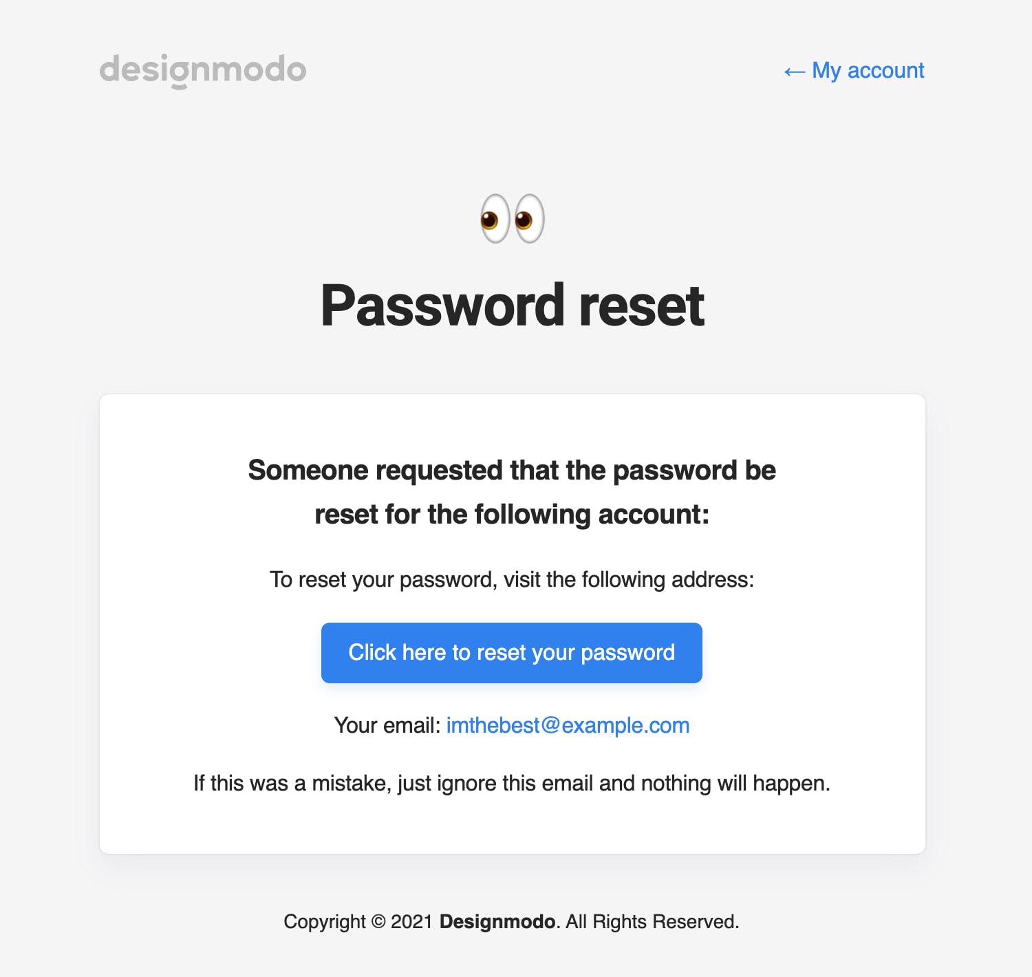 Password Reset Email Sent