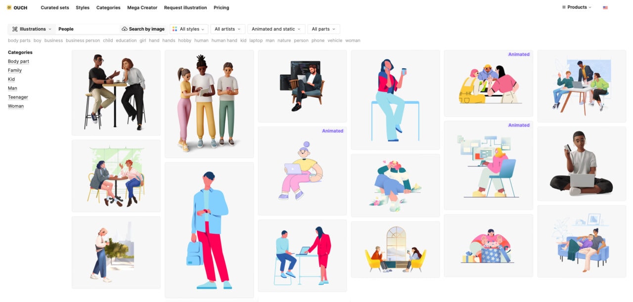 Examples of How to Use People Illustrations on Websites