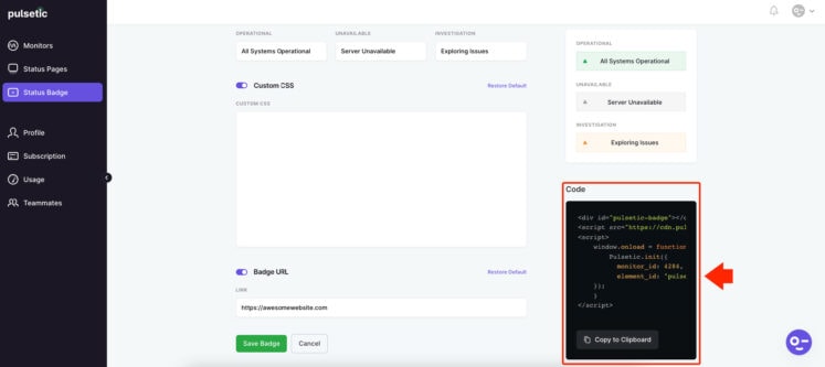 How to Create an Uptime Status Badge and Insert It into Your Website