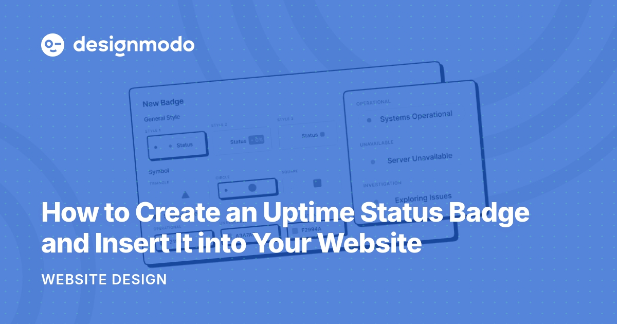 How to Create an Uptime Status Badge and Insert It into Your Website
