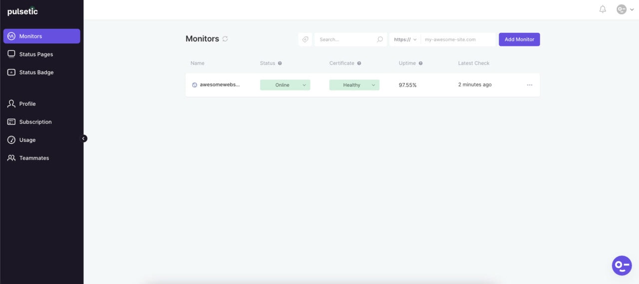 Pulsetic Review - Free Website Uptime Monitoring & Status Pages