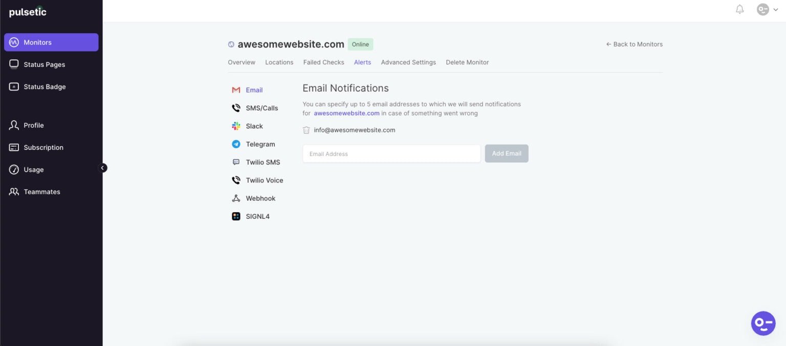 Pulsetic Review - Free Website Uptime Monitoring & Status Pages