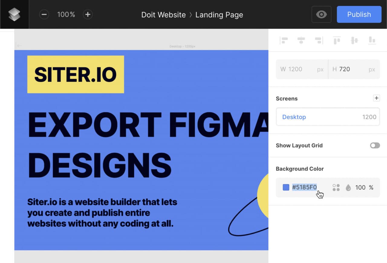 How to Export Designs from Figma to Siter.io - Designmodo