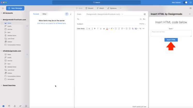 How to Embed a Custom HTML Email in Outlook