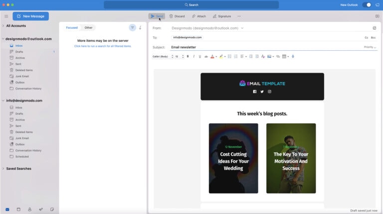 How to Embed a Custom HTML Email in Outlook
