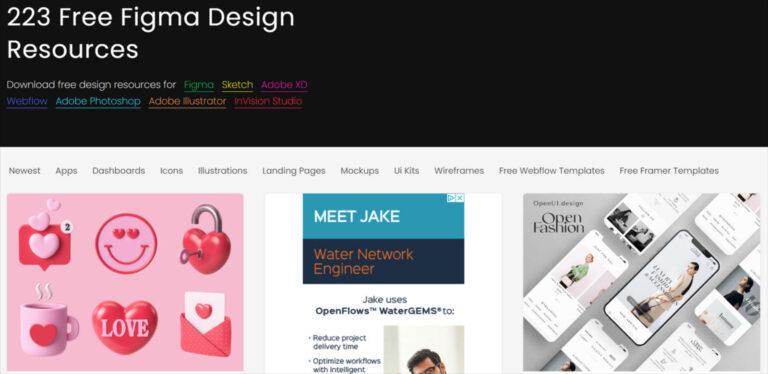 Figma Resources: Free Website Templates, Plugins & UI Elements
