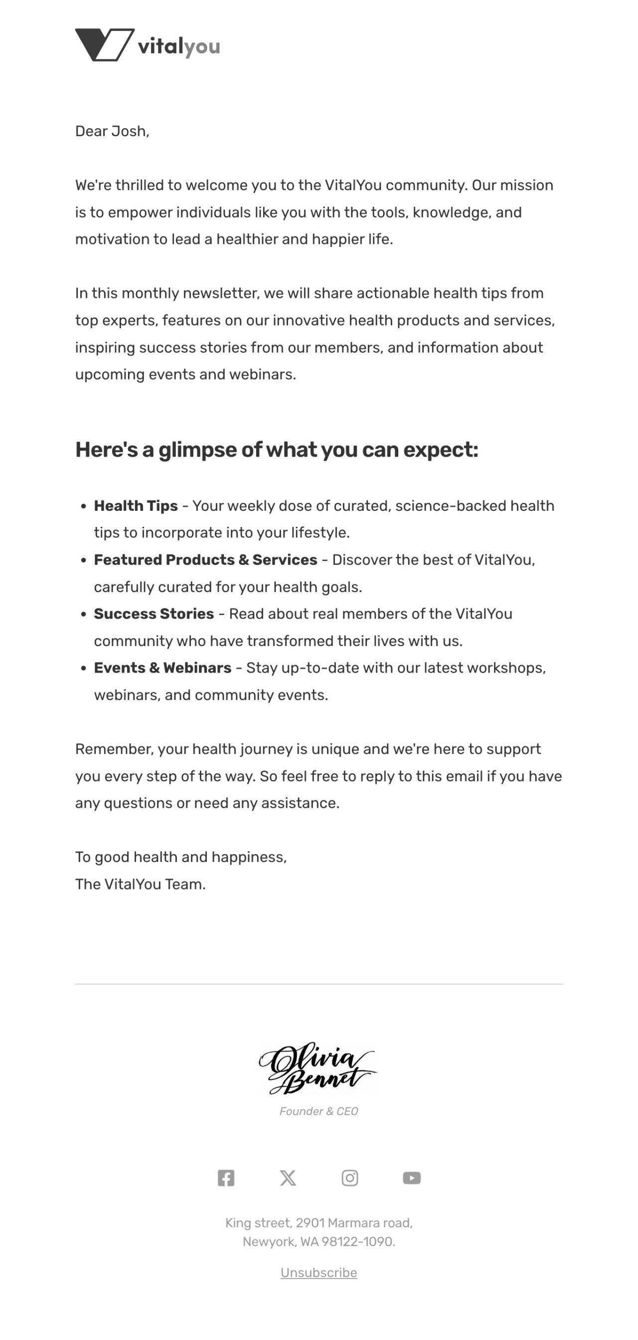 Free Health & Wellness HTML Email Templates - Designmodo