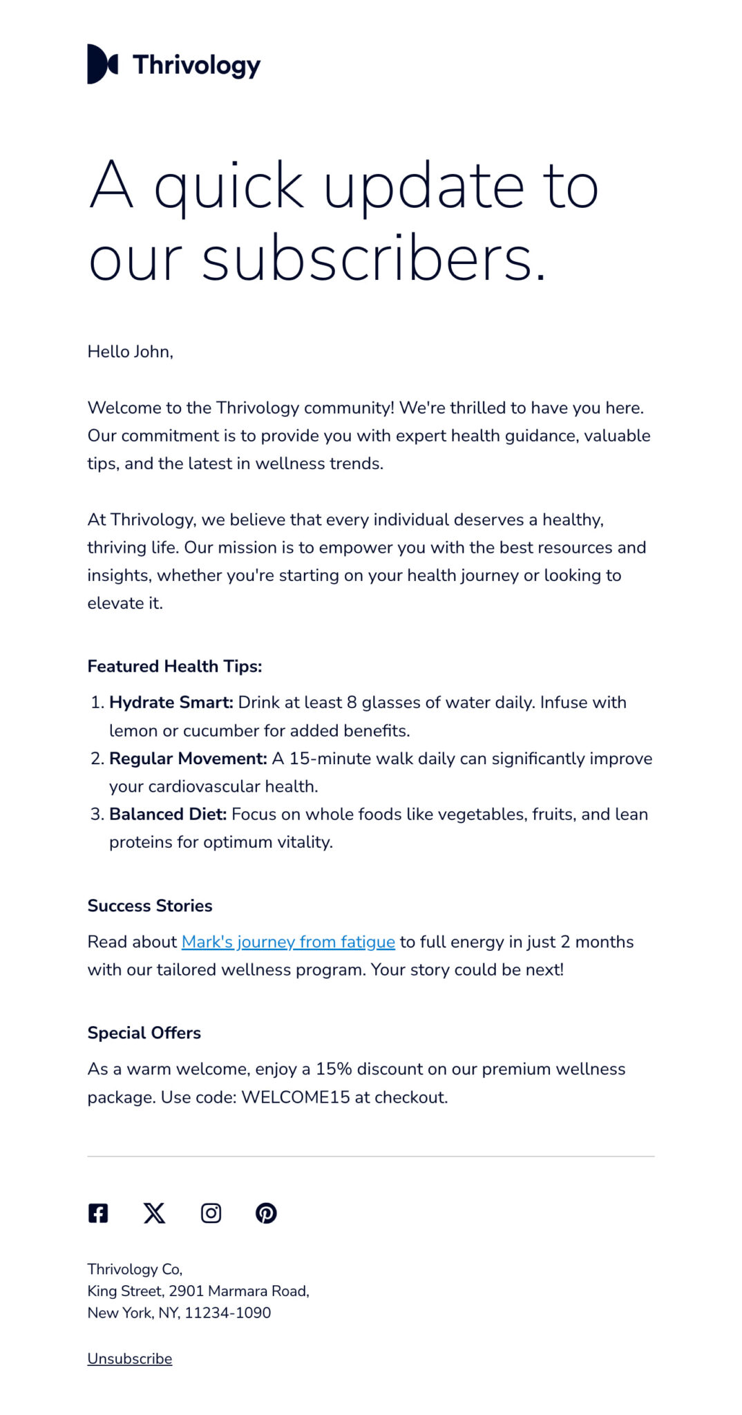 Free Plain Text Email Templates - Designmodo