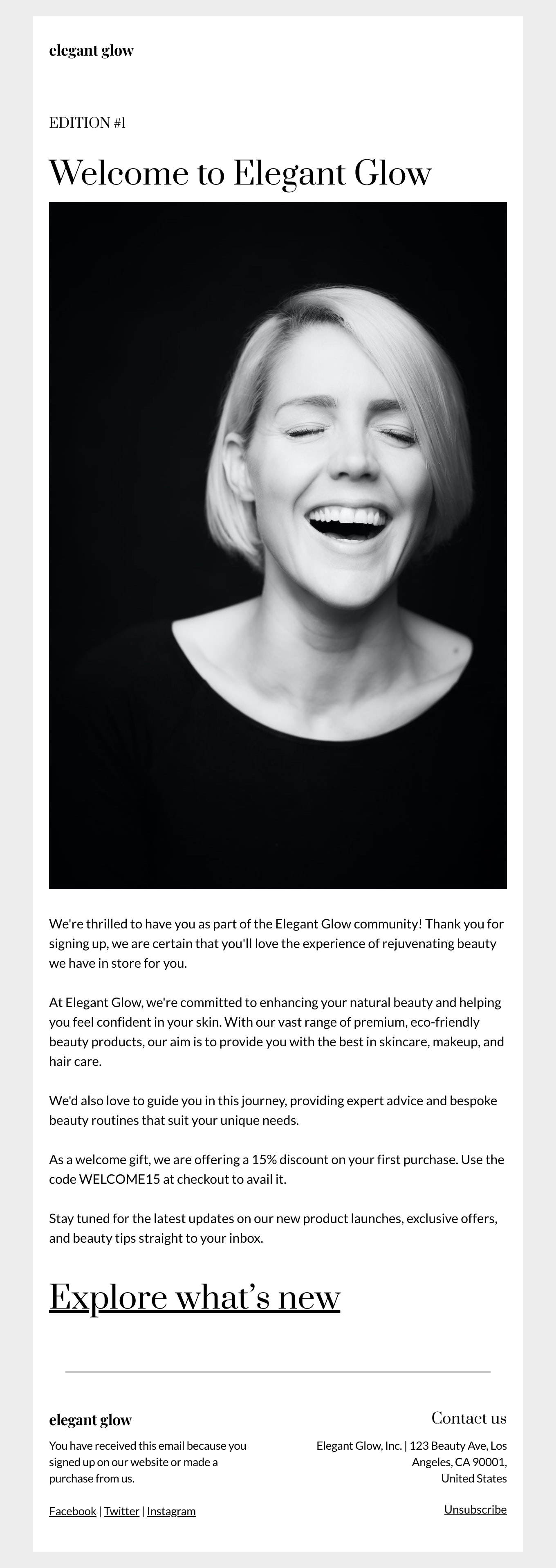 Elegant Glow Email Template Designmodo