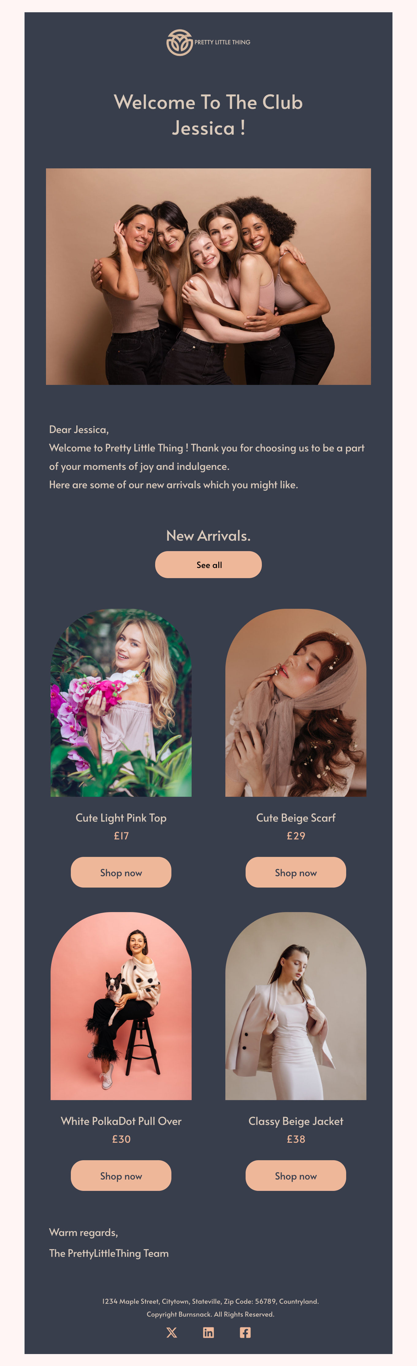 PrettyLittleThing Email Template - Designmodo