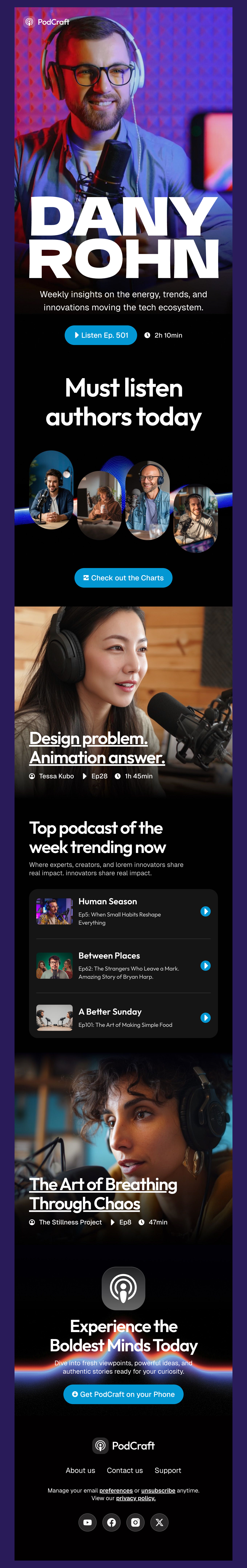 Premium Audio Product Launch Email Template for Sound Systems